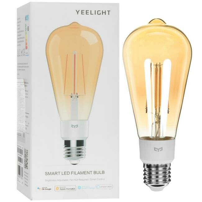 YGYA0319084WTEU Умная филоментовая LED лампочка E27 Yeelight Smart Filament Bulb ST64
