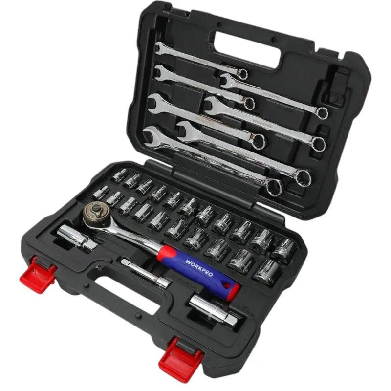 Набор инструментов 32предмета (метрический/дюймовый инструмент3/8)WP202528 Workpro 2131571
