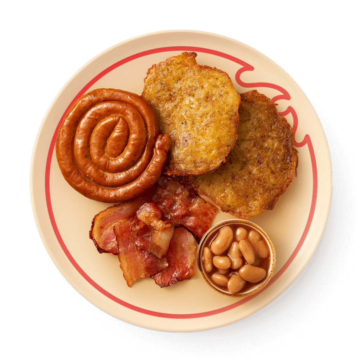 Английский завтрак с драниками "Есть Горячее", свинина, говядина