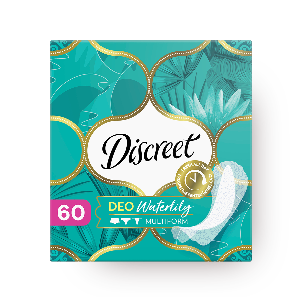 Ежедневные прокладки Discreet "Водяная лилия", 60 шт. в упаковке
