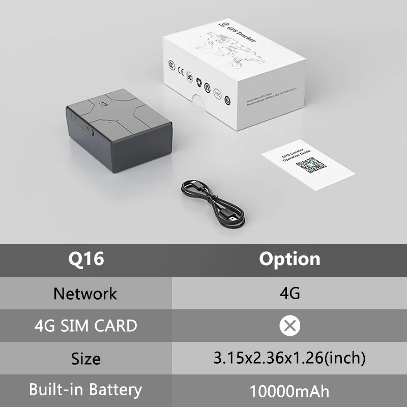 20000 мАч/10000 мАч GPS трекер автомобиля 4G автомобильный GPS локатор GPS Q16 Only Device