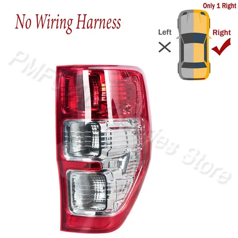 Задний фонарь в сборе для автомобиля, задний фонарь, задний фонарь, сигнал поворота, цвет Дымчатого цвета для Ford Ranger PX T6 MK1 MK2 WildTrak XLT XL XLS 2011-2018 Red Shell-NO-Right