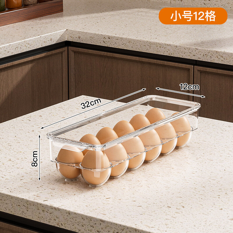 Контейнер для хранения яиц в холодильнике PET с крышкой, герметичный, для сохранения свежести, прозрачный контейнер для яиц в холодильнике
