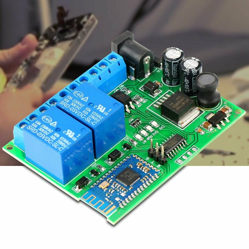 2-канальное реле Bluetooth, беспроводной пульт дистанционного управления, светодиодный мотор для IOS Android
