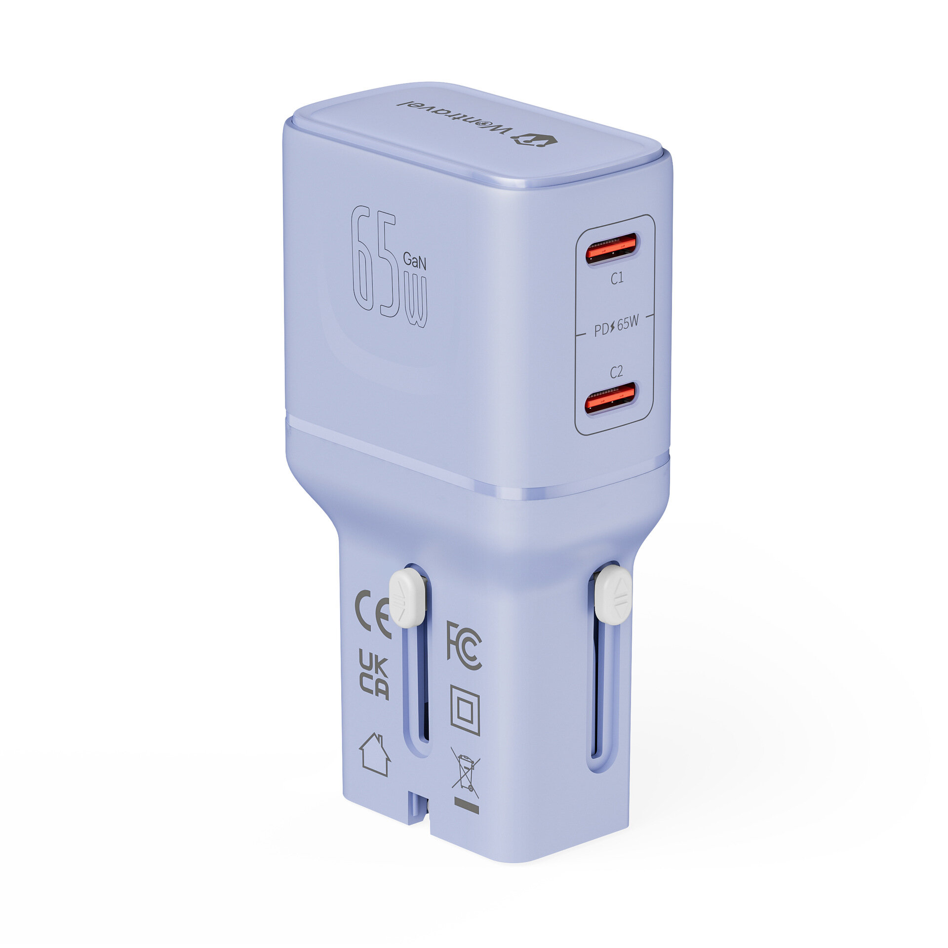 Кастомный адаптер 65W, быстрая зарядка, портативный адаптер, универсальный переходник, дорожный адаптер