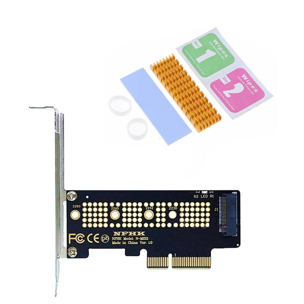 Адаптер M.2 NVMe SSD в PCIe, X4
