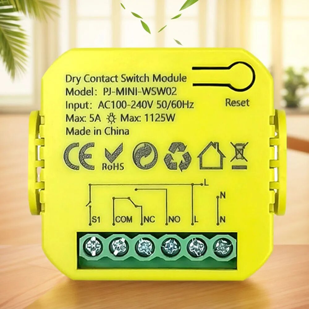 Модуль выключателя с сухим контактом, реле с сухим контактом 5A DC12V 24V, дистанционное управление с помощью приложения