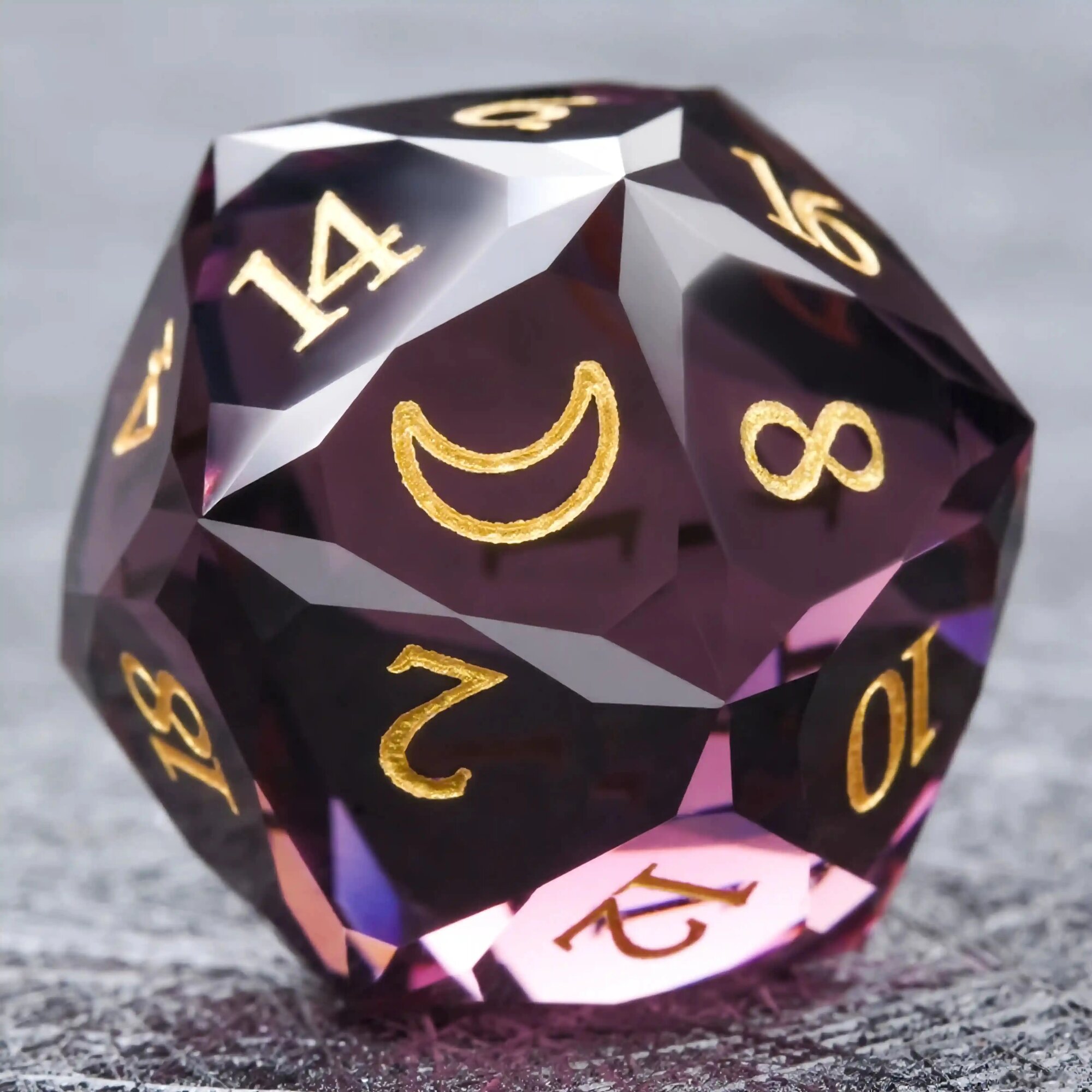 Набор кубиков DND из зеленого стекла 7 шт. 1pcs D20