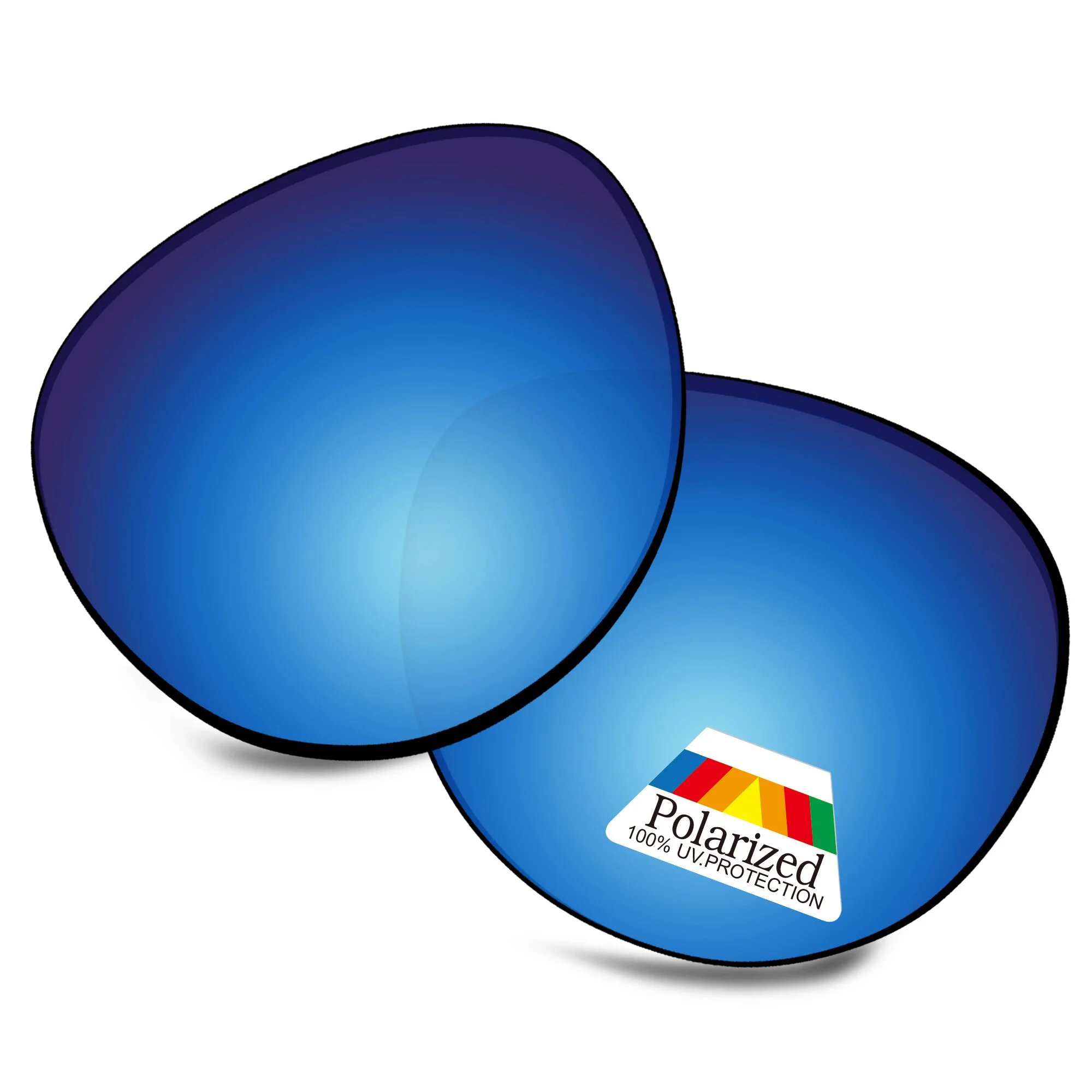 Сменные поляризационные линзы Bwake для Ray-Ban Meta Headliner Ice Blue, Синий