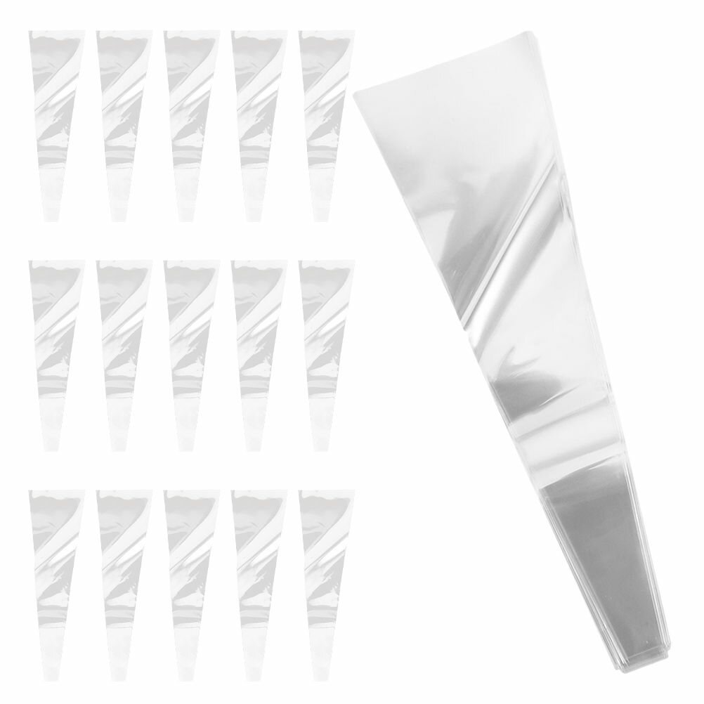 Прозрачные Пакеты Для Упаковки Одиночных Роз, Из Пластика, Для Цветочного Магазина, 50 Штук