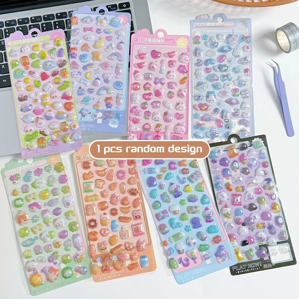 3D наклейки животные, 1 шт, цвет CTN, random