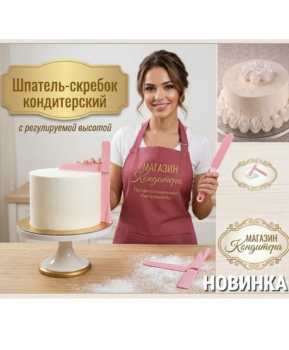 Шпатель-скребок кондтерский