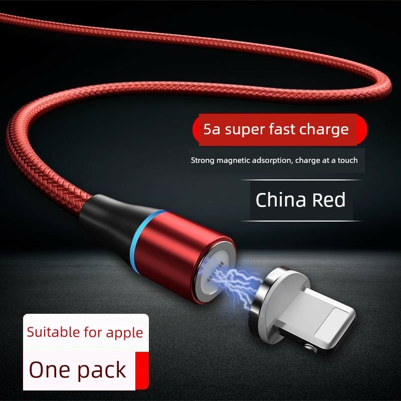 2 метра красный магнитный кабель с разъемом Apple MagSafe для iPhone 14/13, USB-C к MagSafe