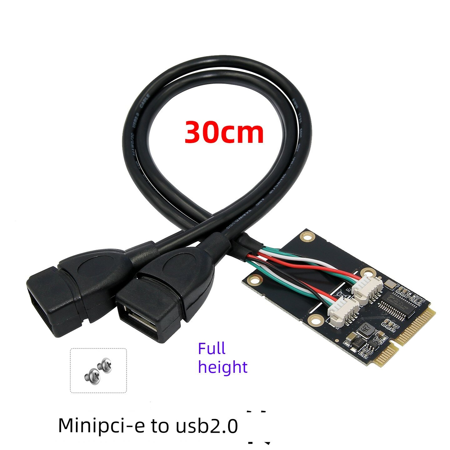 Мини PCIe кабель адаптера для двух USB 2.0 стандартная версия полная высота для расширения ноутбуков и совместимость с