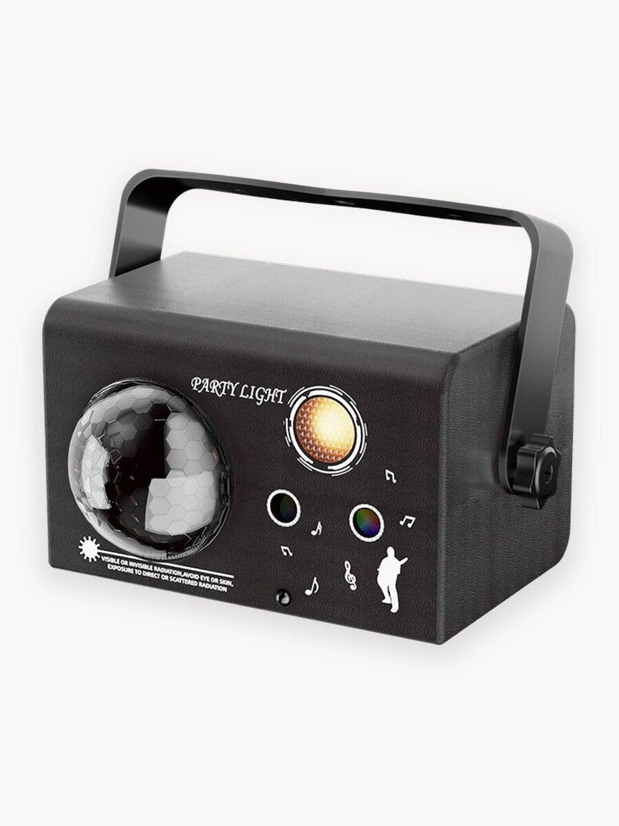 Диско шар светодиодный / светомузыка для дома / проектор цветомузыка