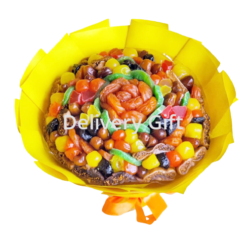 Букет Delivery Gift "Краски осени", из сухофруктов, диаметр +- 23см