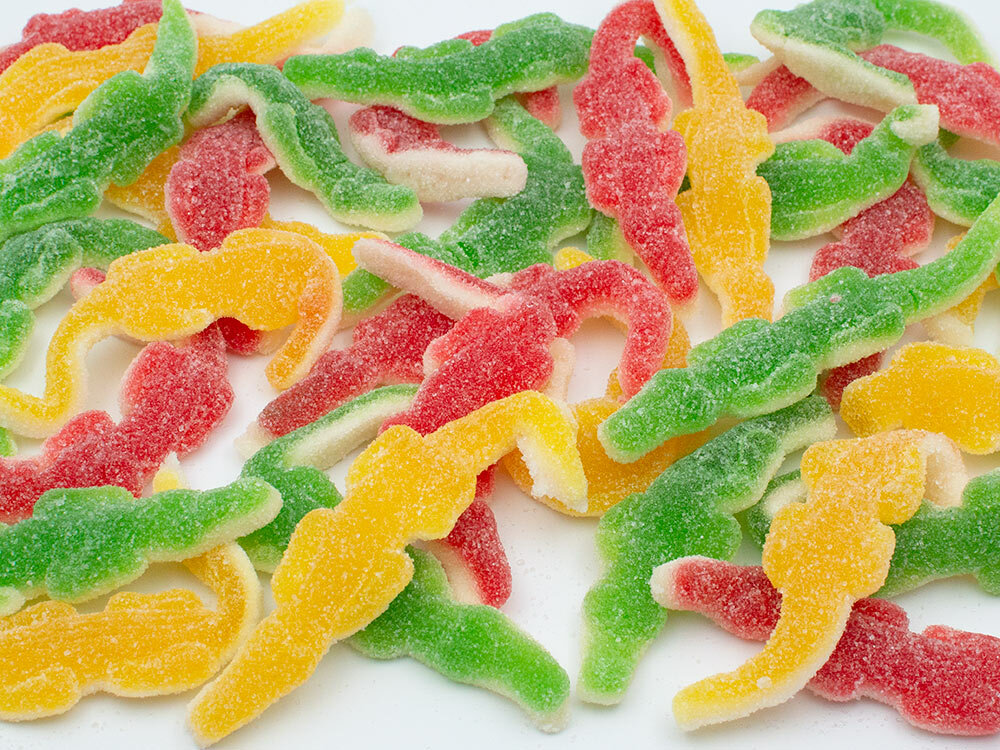 Мармелад жевательный халяль "Гигантские крокодилы ассорти" в сахаре 1кг BURMAR