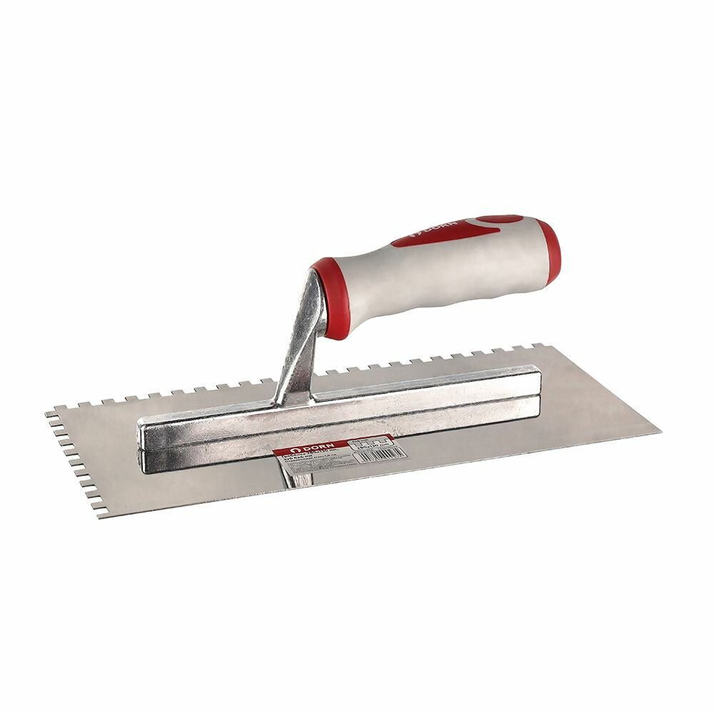 Гребенка DORN с прорезиненной ручкой нержавеющая сталь 280x130 мм зуб 6x6 мм