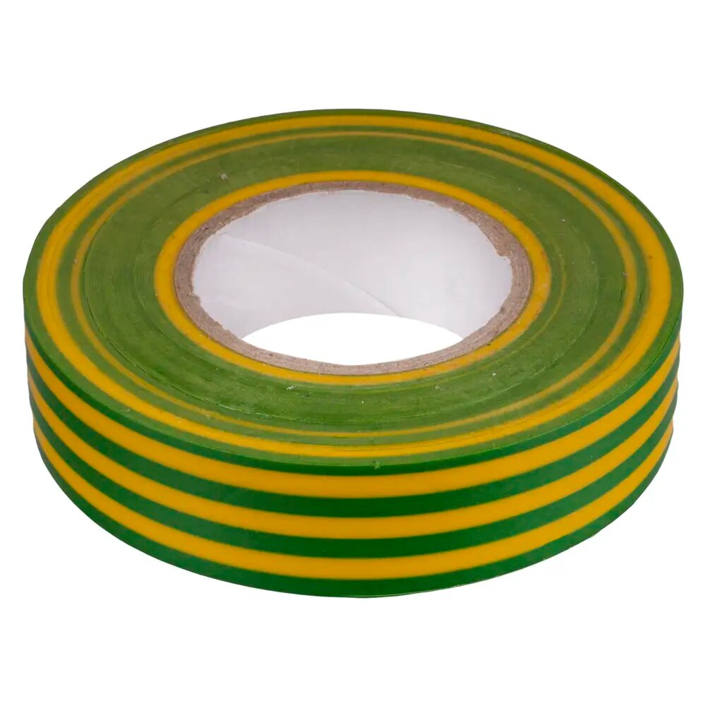 Изолента IEK 19 мм 20 м ПВХ цвет желто-зеленый