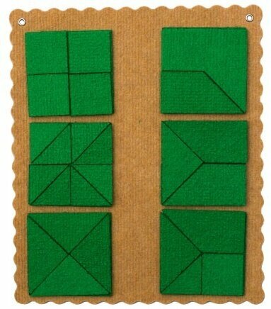 Прозрачный квадрат Воскобовича зеленый (игра к коврографу Ларчик)