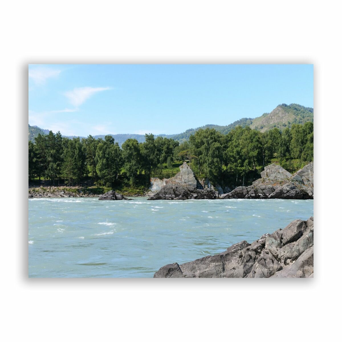 Постер, плакат на бумаге / Природа России - Байкал / Размер 80 x 106 см