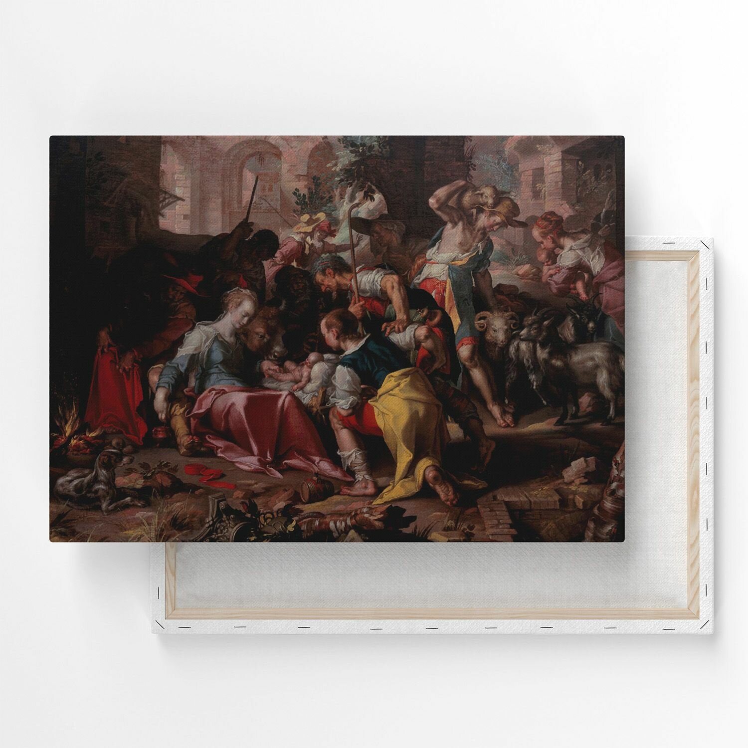 Картина на холсте, репродукция / Иоахим Эйтевал - The Adoration of the Shepherds / Размер 40 x 53 см