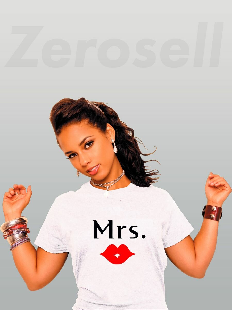 Футболка парная mrs миссис губы