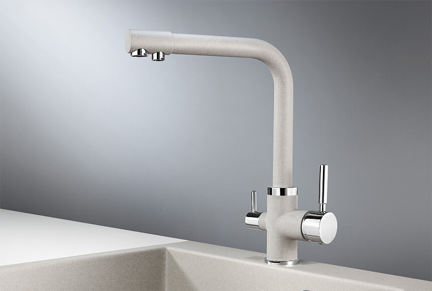 2015, базальт, Смеситель Кухонный