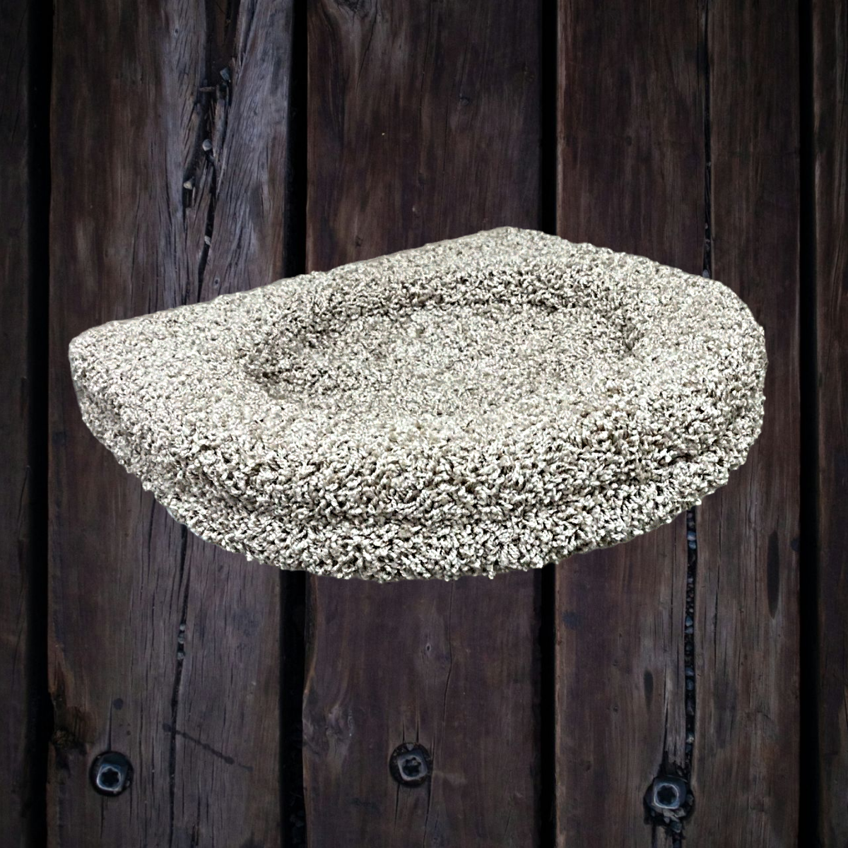 Гамак настенный для кошек, Моя Котя, "Гнездо", бежевый ковролин, диаметр 29 см