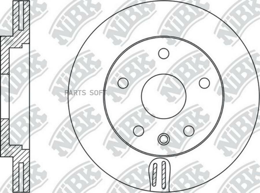 NIBK RN34003 Диск тормозной OPEL ASTRA 1.6 2010 - CHEVROLET CRUZE 1.8 2009 - CHEVROLET CRUZE 1.8 2011 - ()