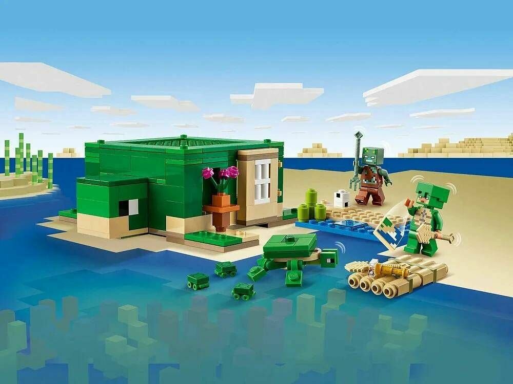 Конструктор LEGO Minecraft 21254 Пляжный домик черепахи