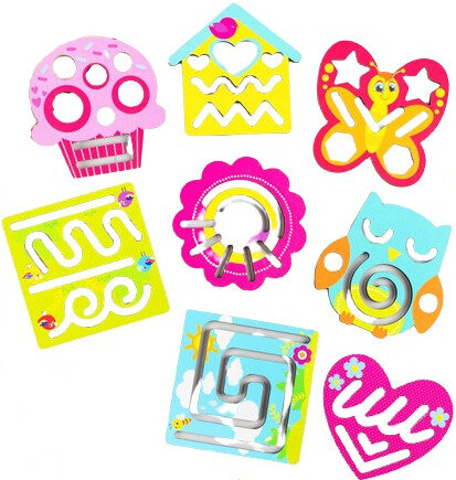 Трафареты для рисования "Для девочек", подготовка к письму, 8 шт.