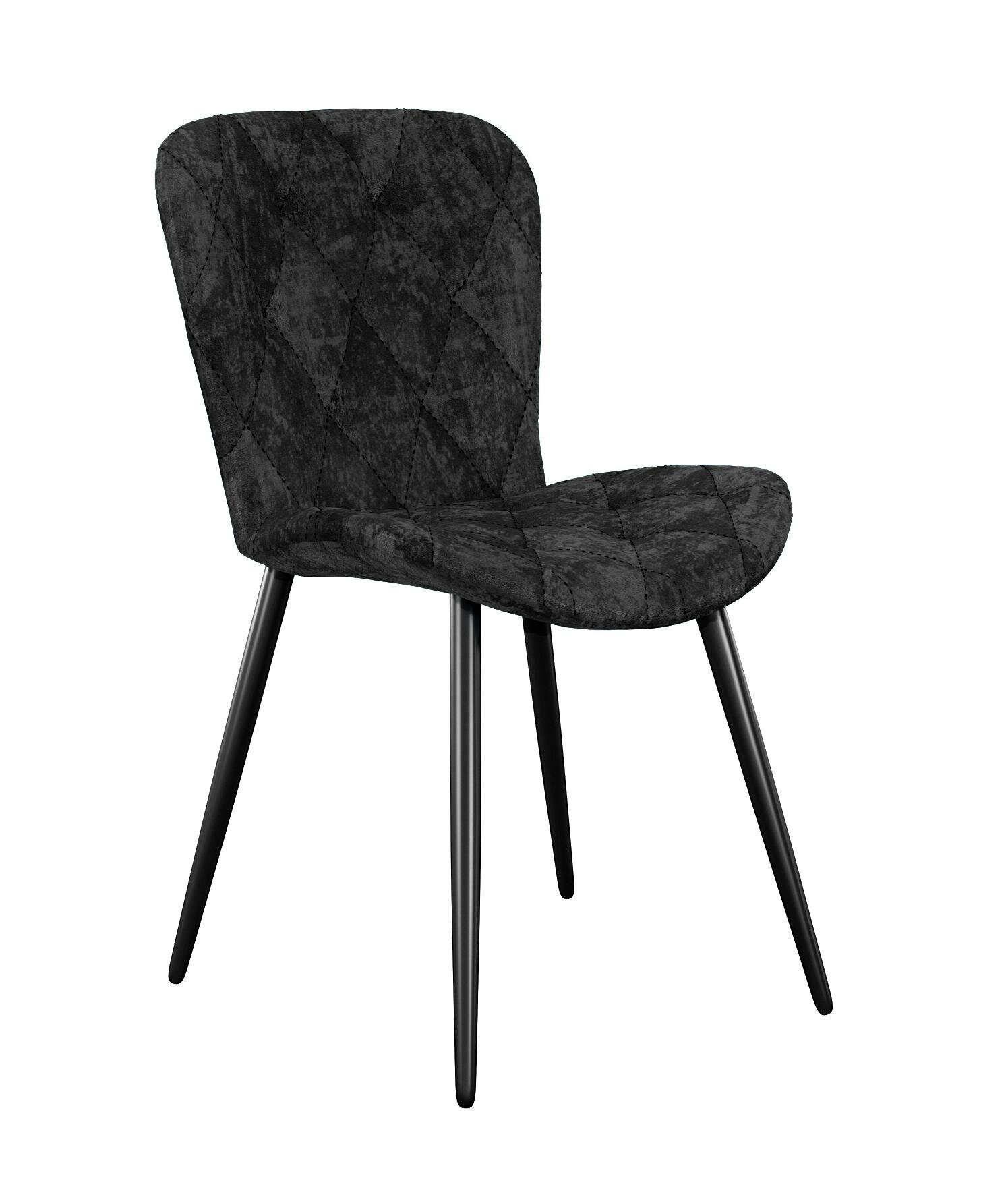 Стул для кухни и офиса DikLine 303 M18 черный, ножки черные, микровелюр