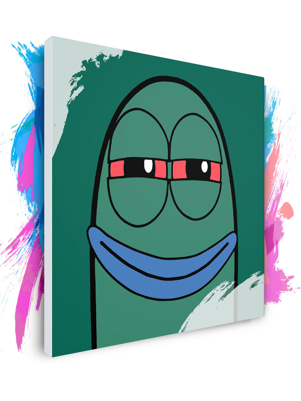 Картина по номерам на холсте Рыба из Спанч Боба, 40 х 40 см