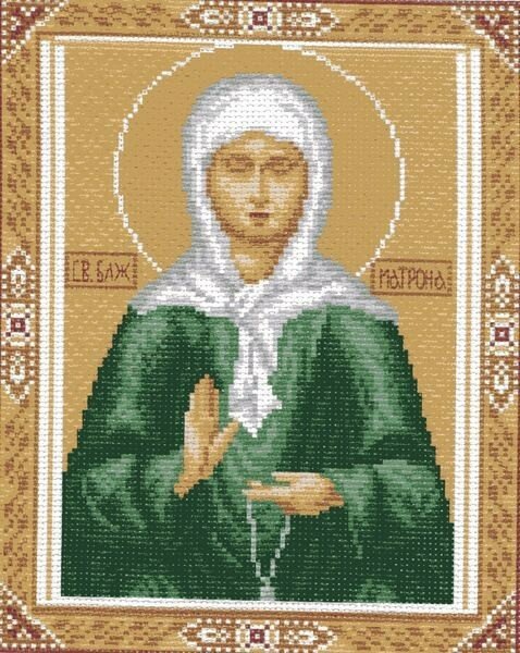 Набор для вышивания Матренин Посад #0722/Н-1 Святая Матрона Московская, Несчетный крест, 28 х 37 см