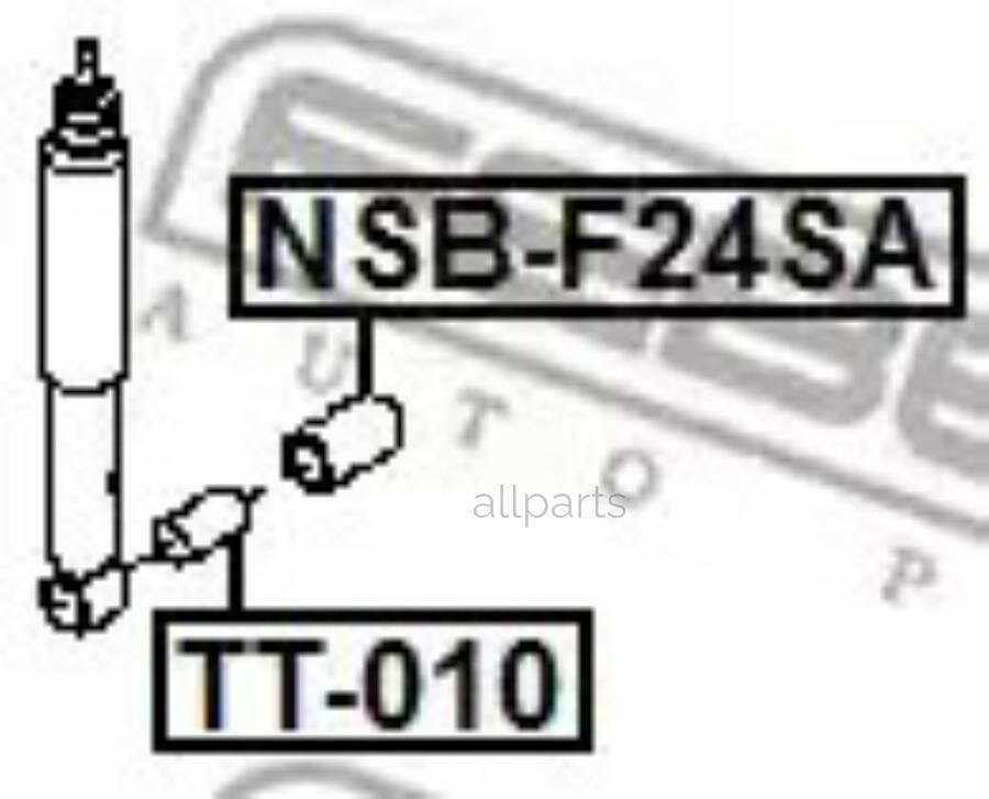 FEBEST TT-010 втулка переднего амортизатора NISSAN CABSTAR F24M 2006.09- [EL]