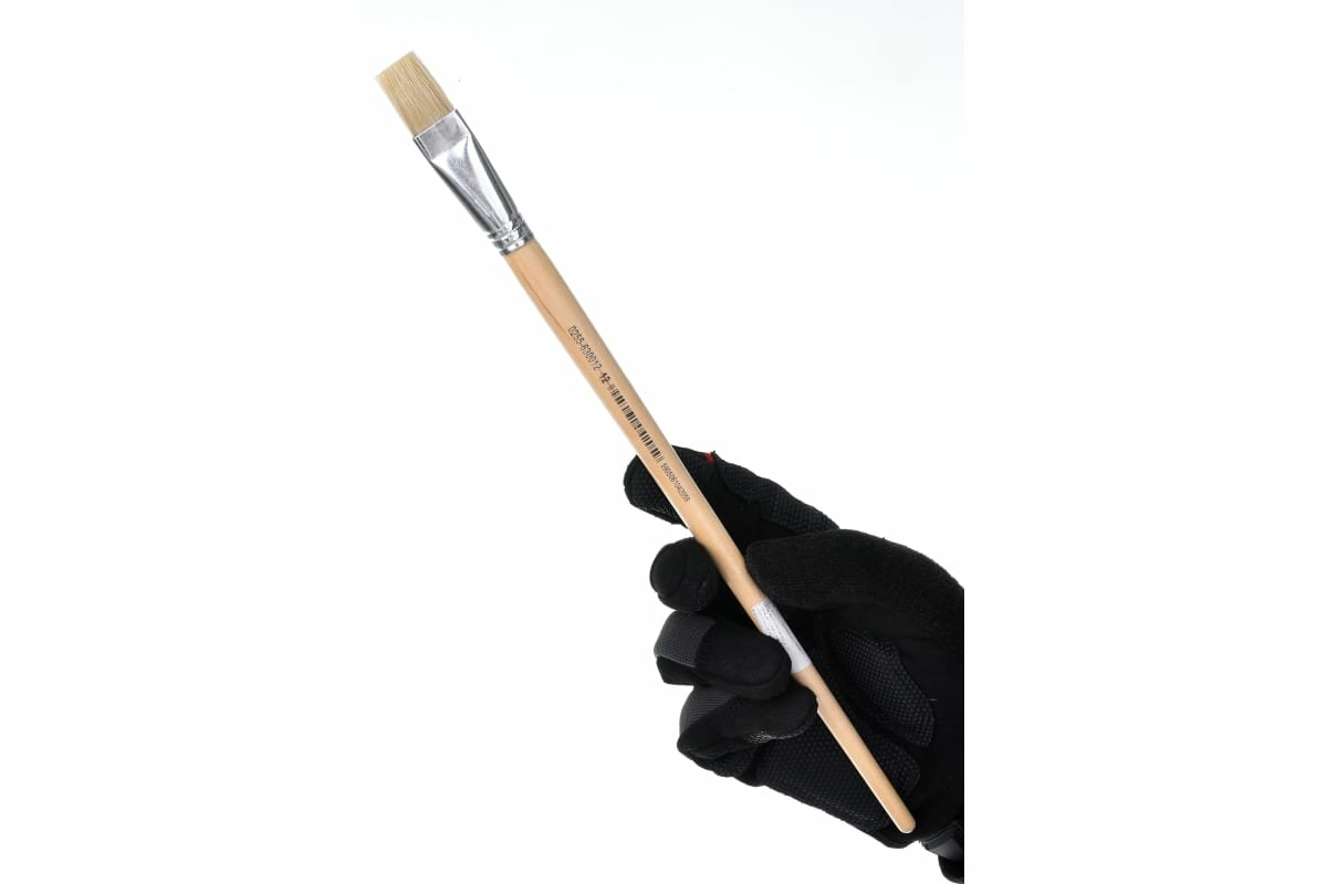 Плоская кисть HARDY светлая натуральная щетина 12″ ширина 14 мм толщина 4 мм для масляных красок и лаков