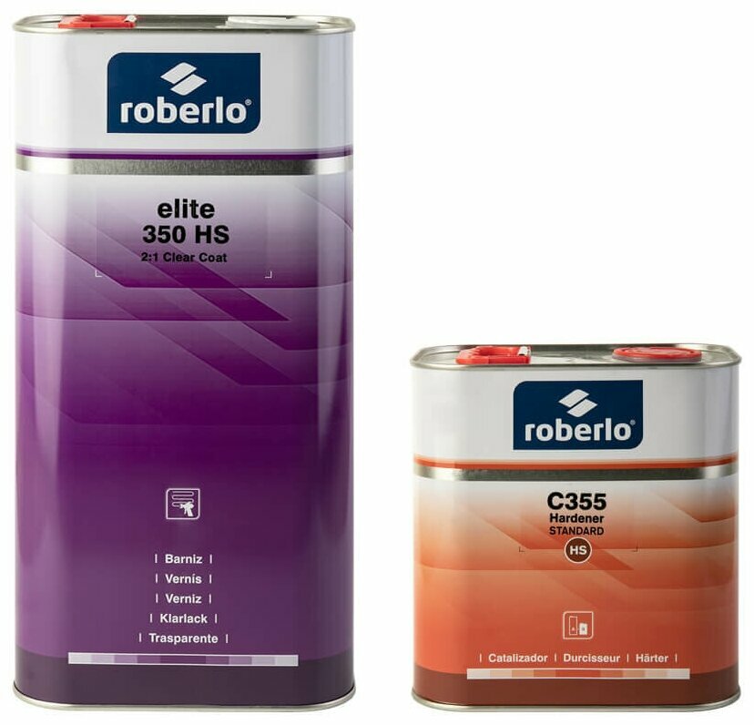 ROBERLO ELITE 350 HS Акриловый лак 5 л + C355 стандартный отвердитель 2,5 л (комплект)