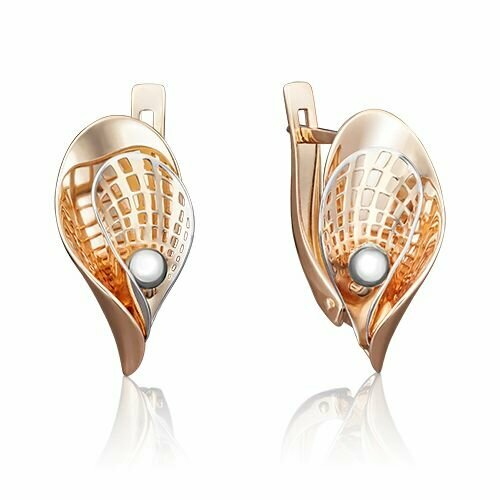 Серьги, красное золото, 585 проба