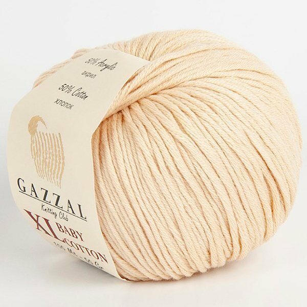 Пряжа Gazzal BABY COTTON XL 3445 натуральный (5 мотков)