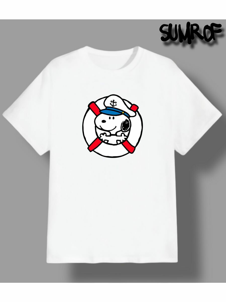 Футболка собака снупи моряк