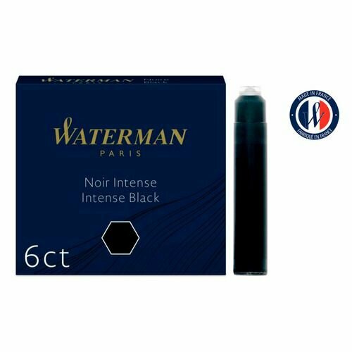 Картридж Waterman International 52011 (CWS0110940) Intense Black чернила для ручек перьевых (6шт)