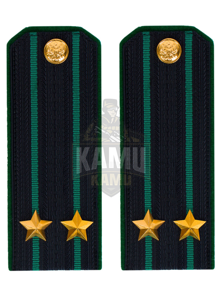 Погоны Пограничной службы Пс Фсб в сборе картон на Китель звание Подполковник 14х5,5см