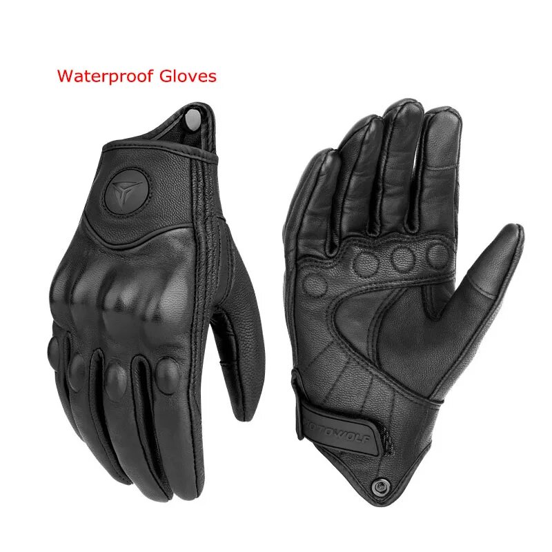 Кожаные мотоперчатки Waterproof Gloves