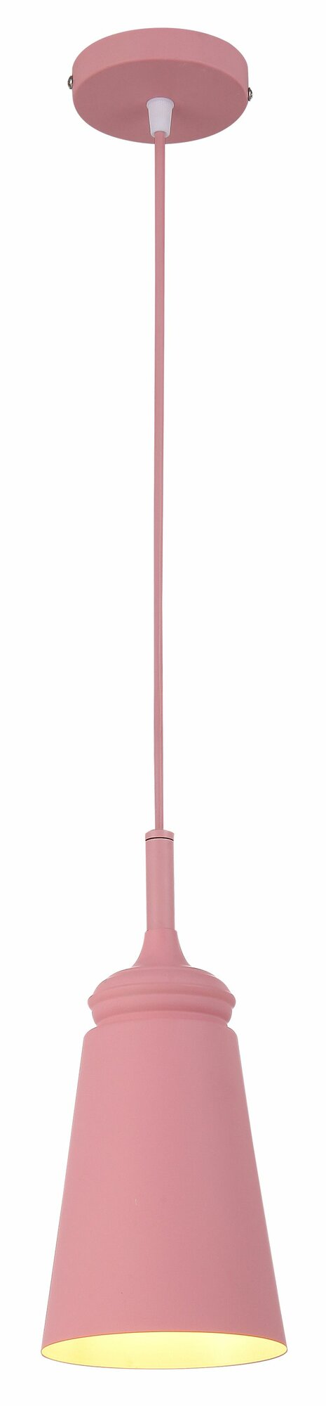 Люстра подвес De Fran, SP-1630 PK+WT Е27 220В 1*60Вт, розовый с белым, серия Нова