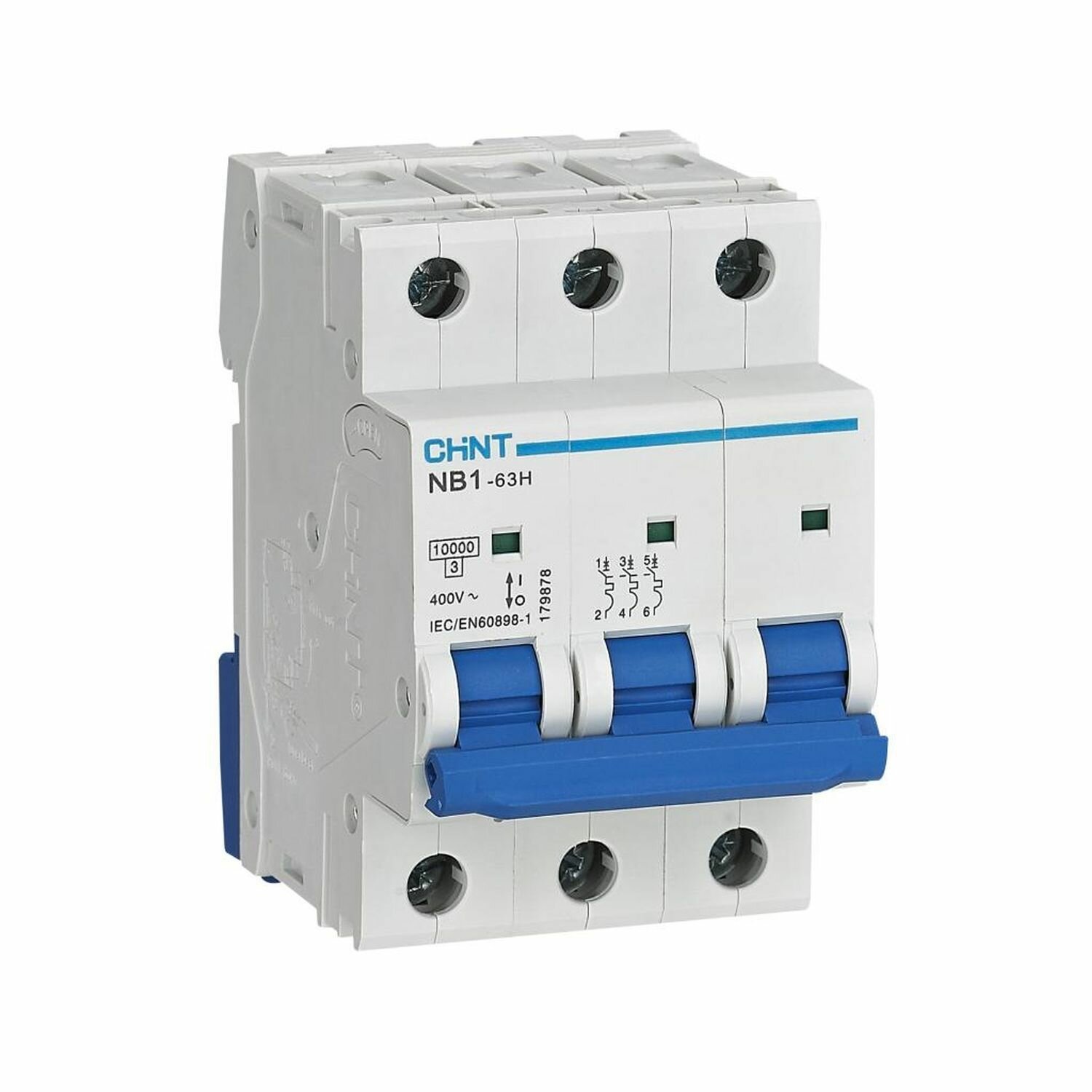 Автоматический выключатель NB1-63H 3P 6А 10кА х-ка C (R) Chint - CH-179877