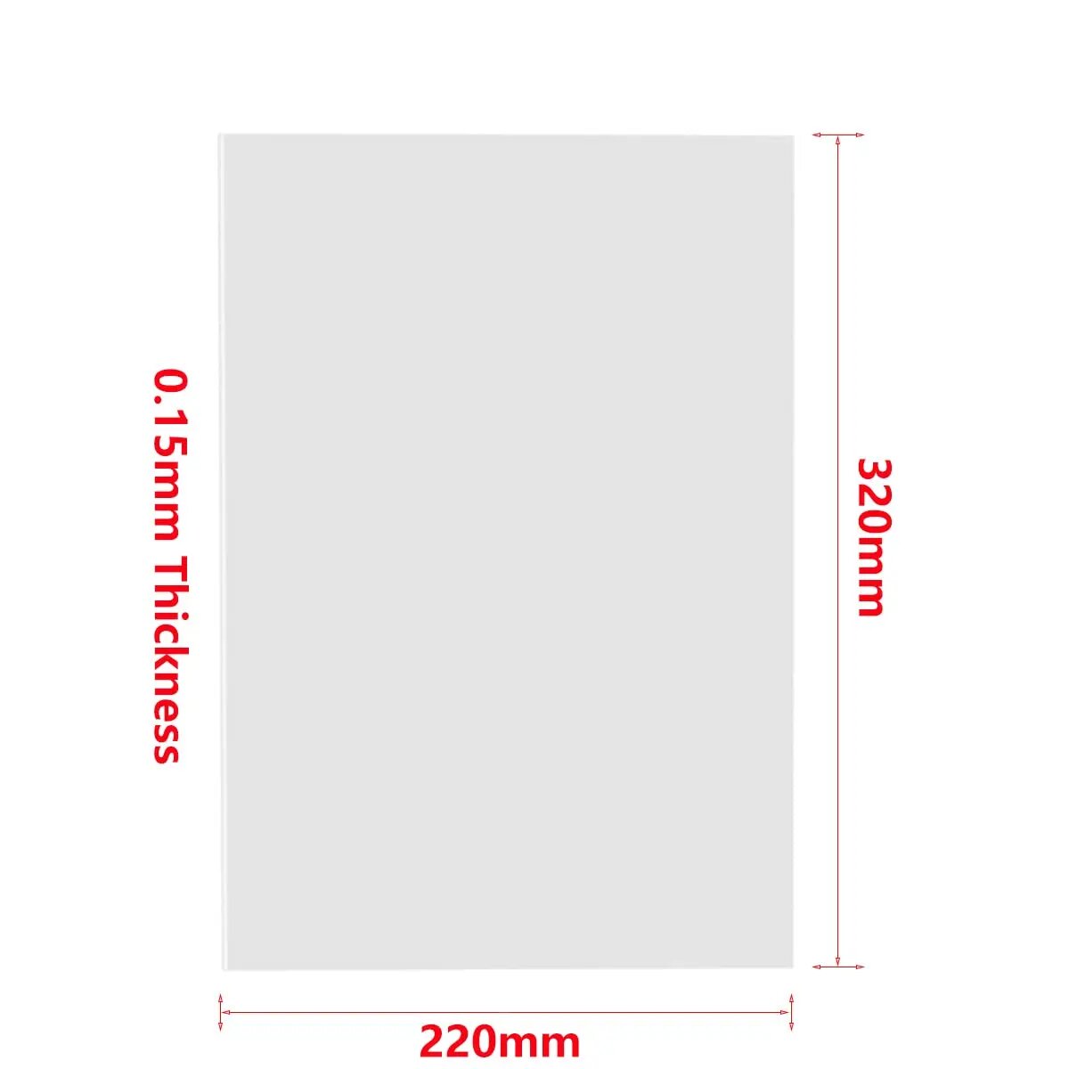 FEP пленка 320x220 мм для 3D принтеров 2PCS