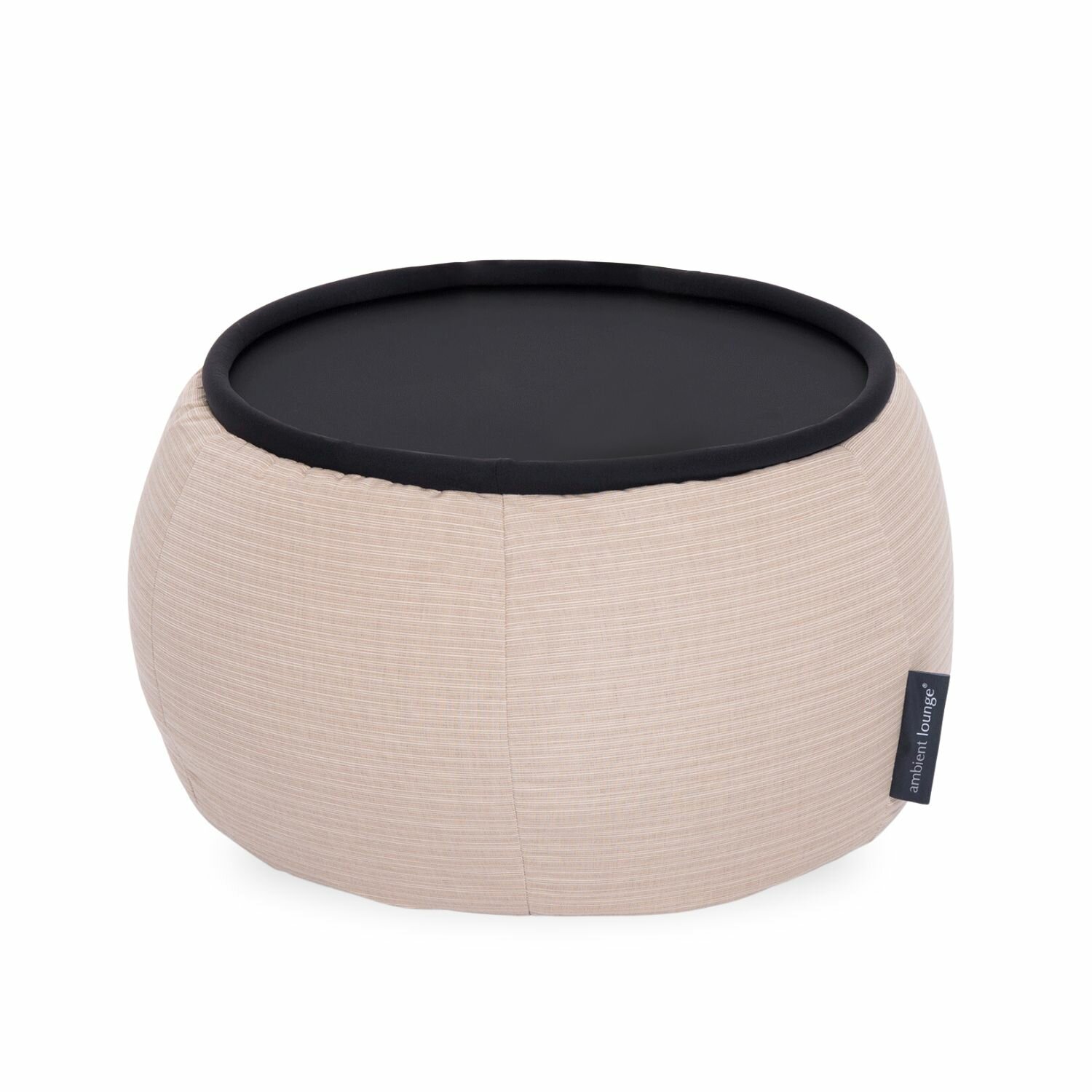 Бескаркасный столик пуф aLounge - Versa Table - Thermo Beige (оксфорд, бежевый) - садовая мебель в стиле лофт для террасы, веранды, беседки, бассейна