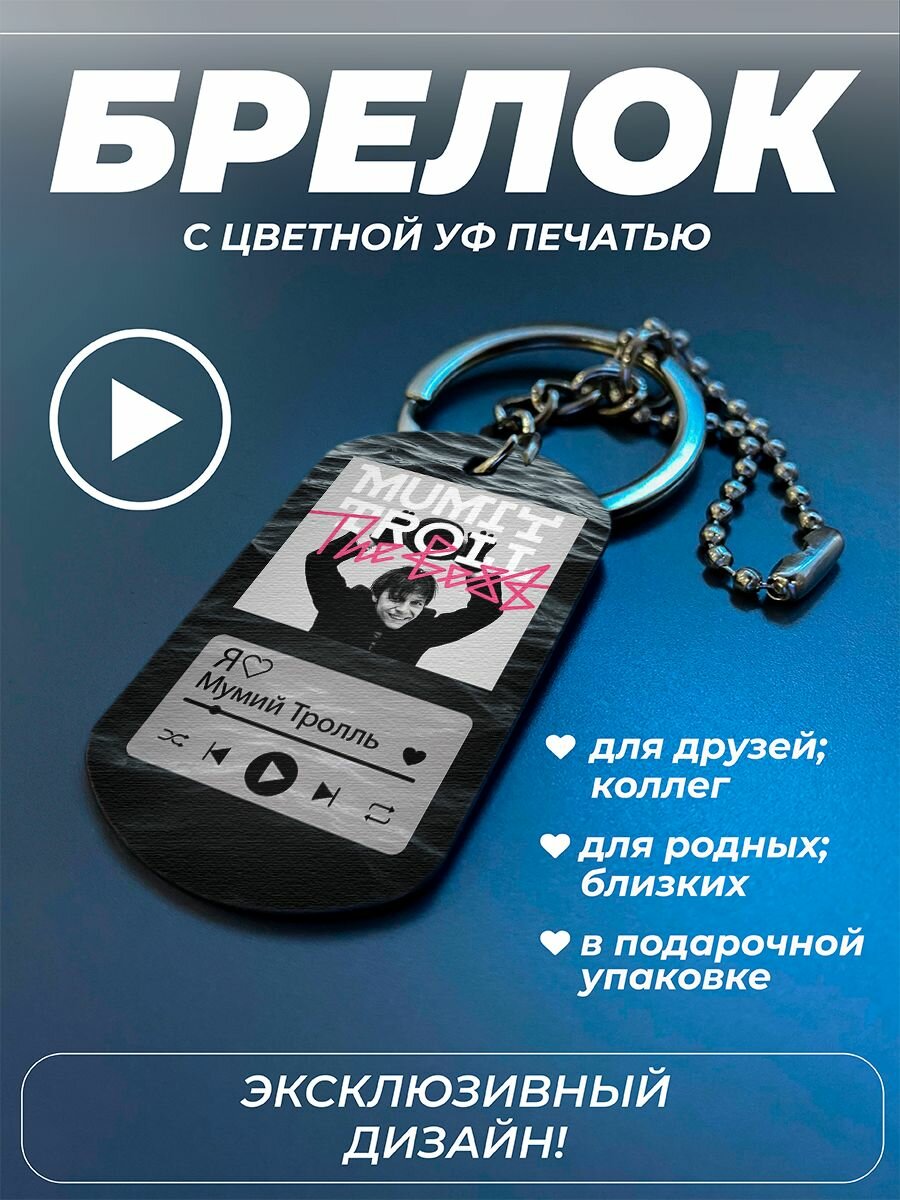 Брелок, подвеска мужская, Мумий Тролль