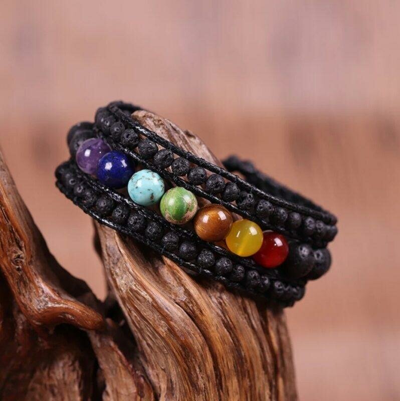 Плетеный браслет, вулканическая лава